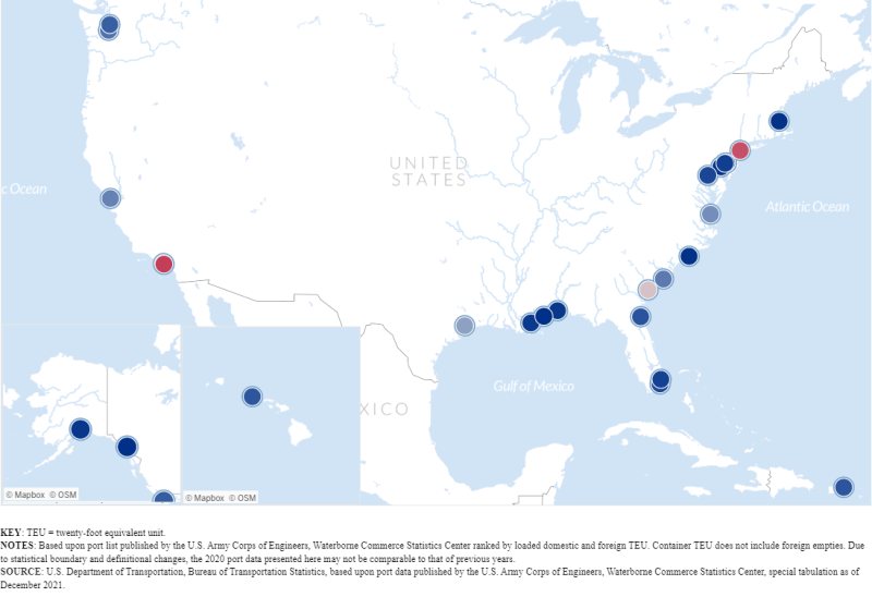 2022 Port Performance Freight Statistics Program Supply Chain Feature Bureau Of 